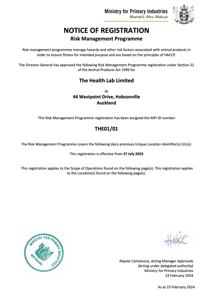 Quality Standards | The Health Lab – New Zealand Supplement Manufacturer